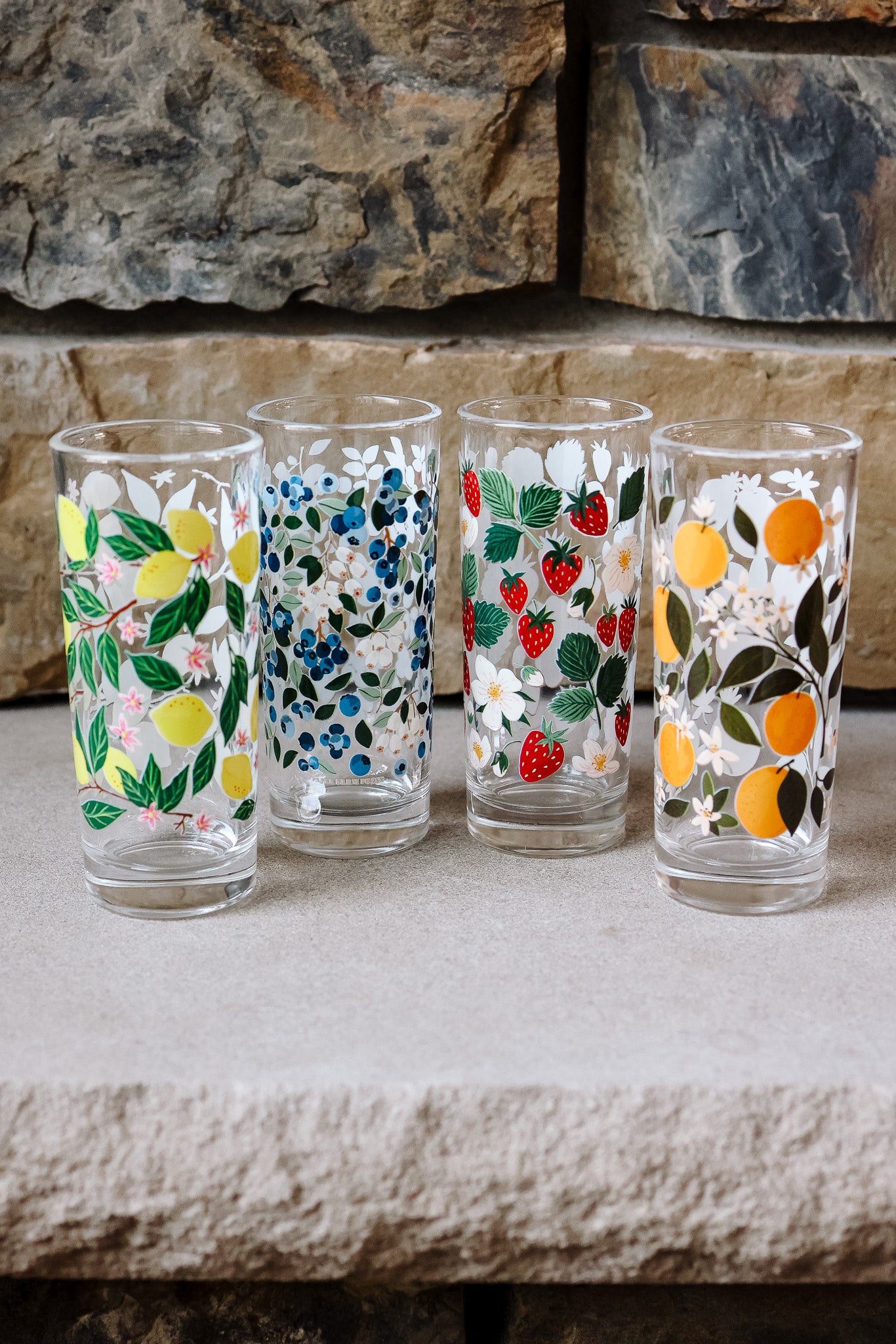 Berry & Citrus Tall Juice Glass Set – Aiden & Oak