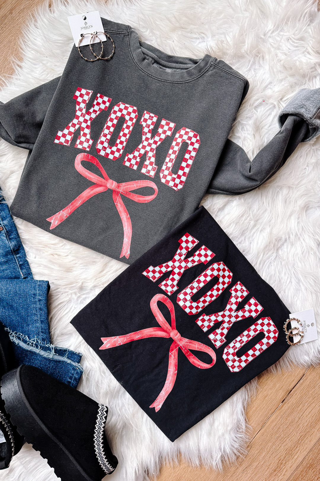 Ribbon XOXO Checkered Graphics - Multiple Styles – Aiden & Oak